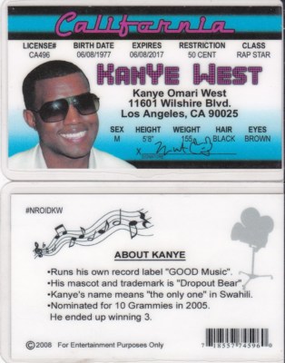 CALIFORNIA RAPPER Identification ID Card | eBay UK