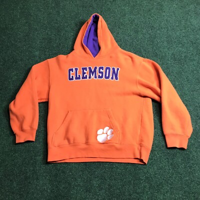 Vtg Team Edition Apparel Clemson Tigers Hoodie Sweater Youth Sz L ...