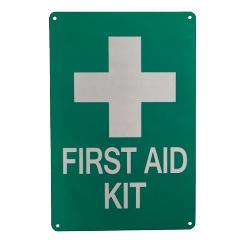 SIGN Marking First AID KIT 200x300mm Medical Care Emergency Help Metal ...