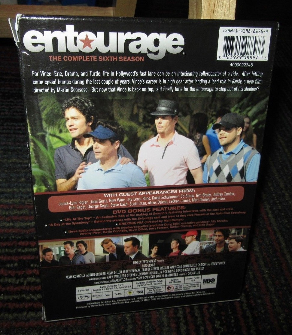 ENTOURAGE: PICK A SEASON DVD SET, ERIC,TURTLE, JOHNNY ALL EPISODES ...