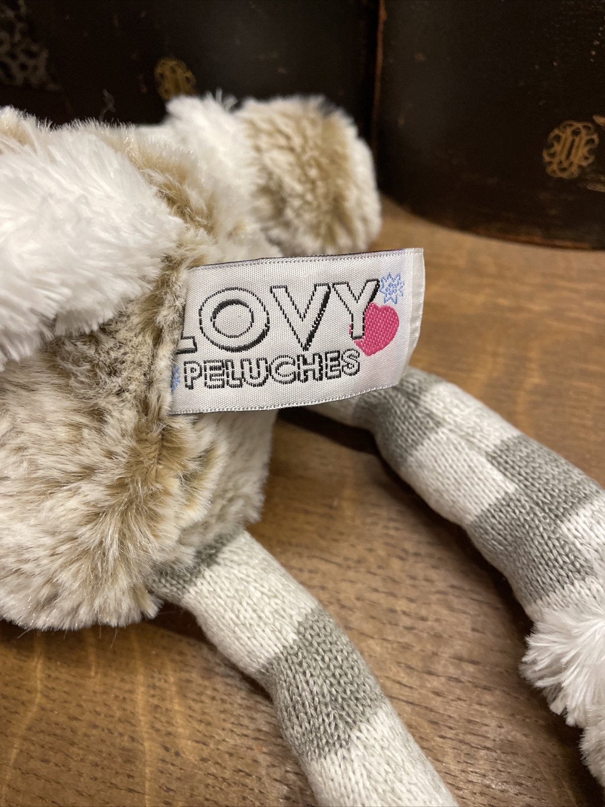 O/ Doudou Peluche Rodadou Chien Loup Husky Blanc Gris Beige Écharpe ...