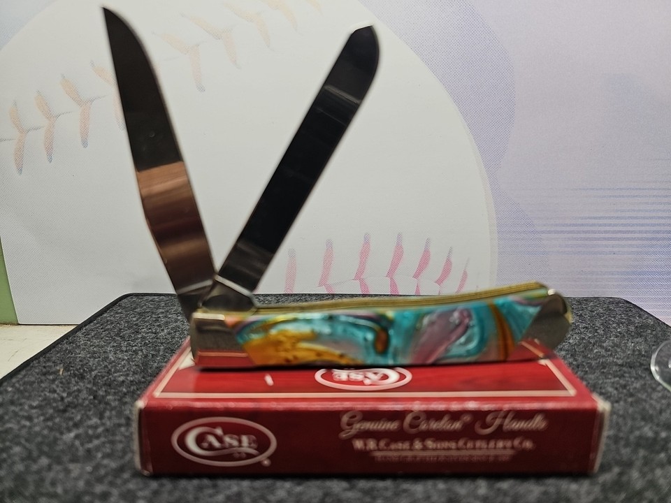 Case XX Abalone Corelon 9254 Trapper Double Blade Pocket Knife | eBay