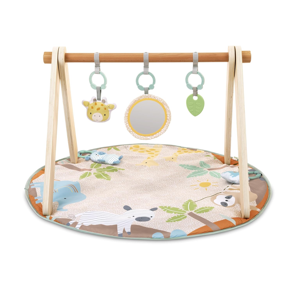 Wonder & Wood Baby Play Mat & Wooden Toy Arch, Play Gym for Baby ...