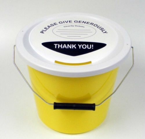 New pack of 3 charity street collection fundraising Donations buckets ...