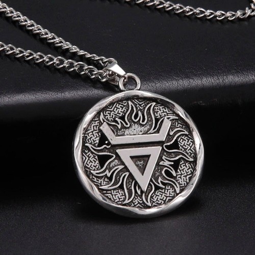 God Veles Symbol Slavic Pagan Pendant Necklace Wealth Fortune Amulet ...