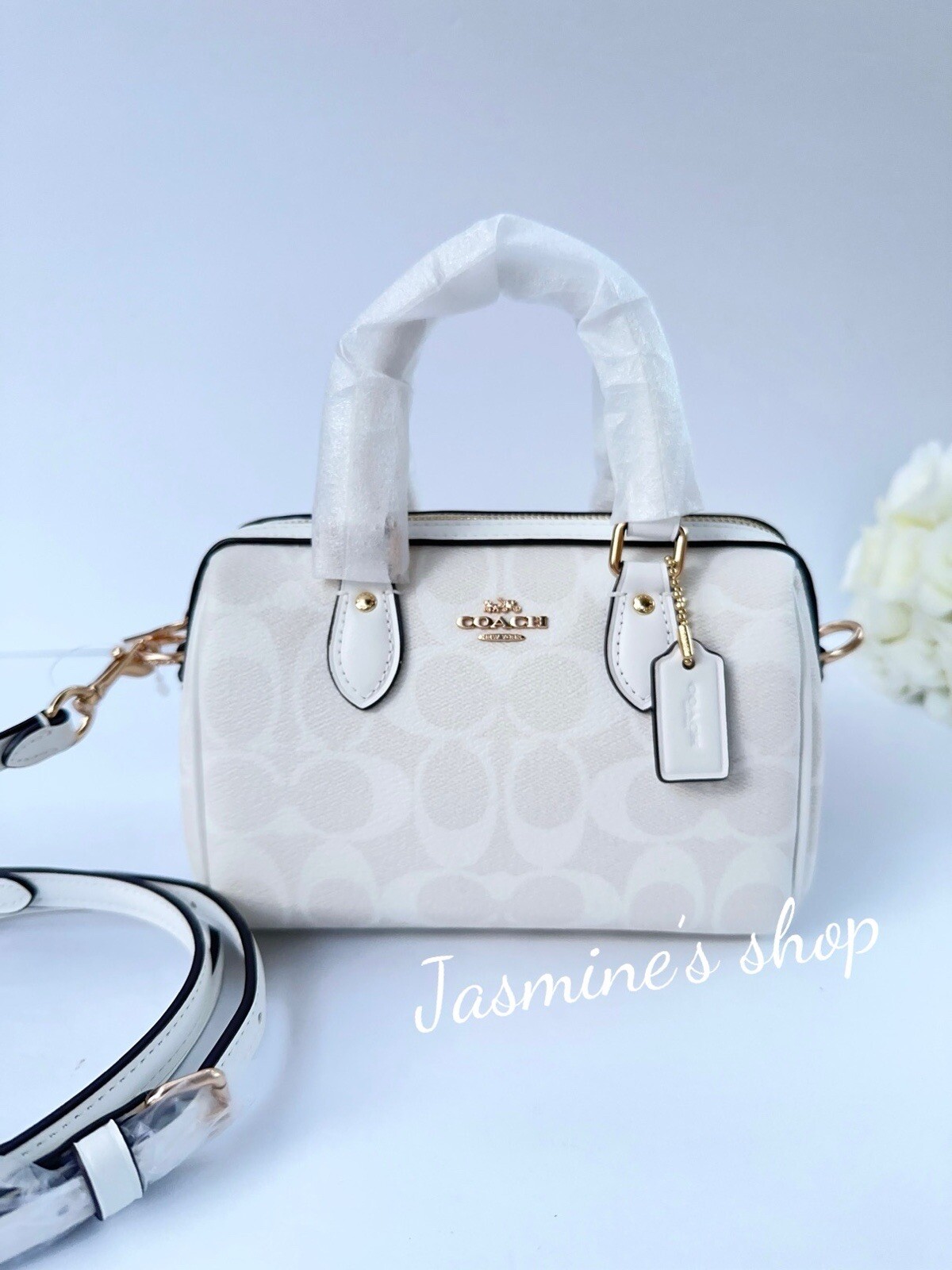 NWT Coach Mini Rowan Crossbody In Signature Canvas Cw329 | eBay