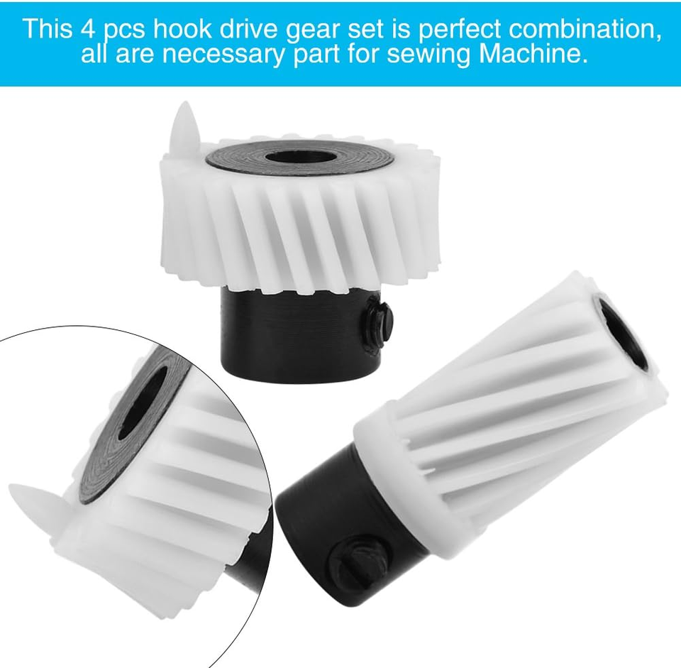 Hook Drive Gear Set 4 Pcs Machine Drive Gear Kit, Plastic Feed Drive ...