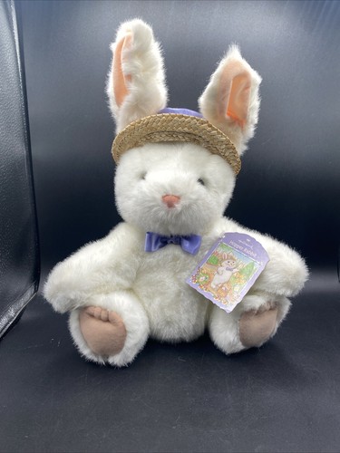 Hallmark Hopper Rabbit White Easter Bunny Rabbit 11" Stuffed Plush Doll ...