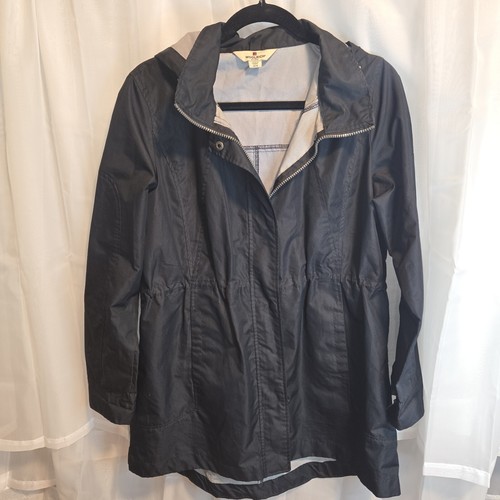 Woolrich Women's Black Zip Hooded Utility Rain Jacket M Medium ...