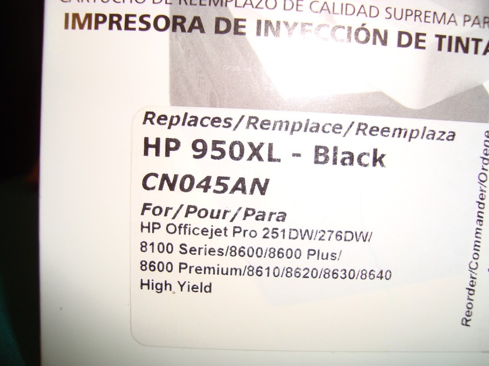 Compatible HP 951 XL Black Ink Cartridge CN045AN for OfficeJet Pro 8620 ...