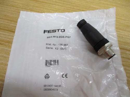 Festo SEA-M12-5GS-PG7 Plug Connector 175 487 (Pack of 2) | eBay