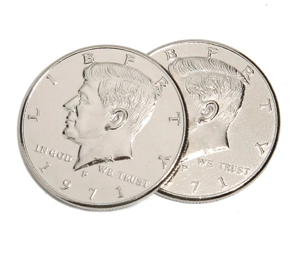 Magic Trick Gimmick Coin Double Headed Half Dollar T2 | eBay