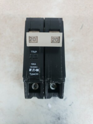 Cutler Hammer CHF220 20 AMP Double Pole Circuit Breaker 120/240V ...
