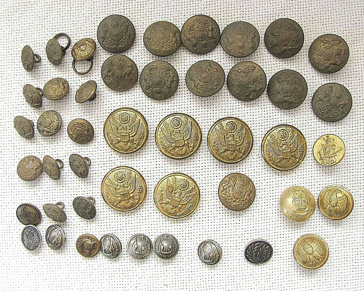 Vintage Military Buttons 66 British Military Buttons Vintage