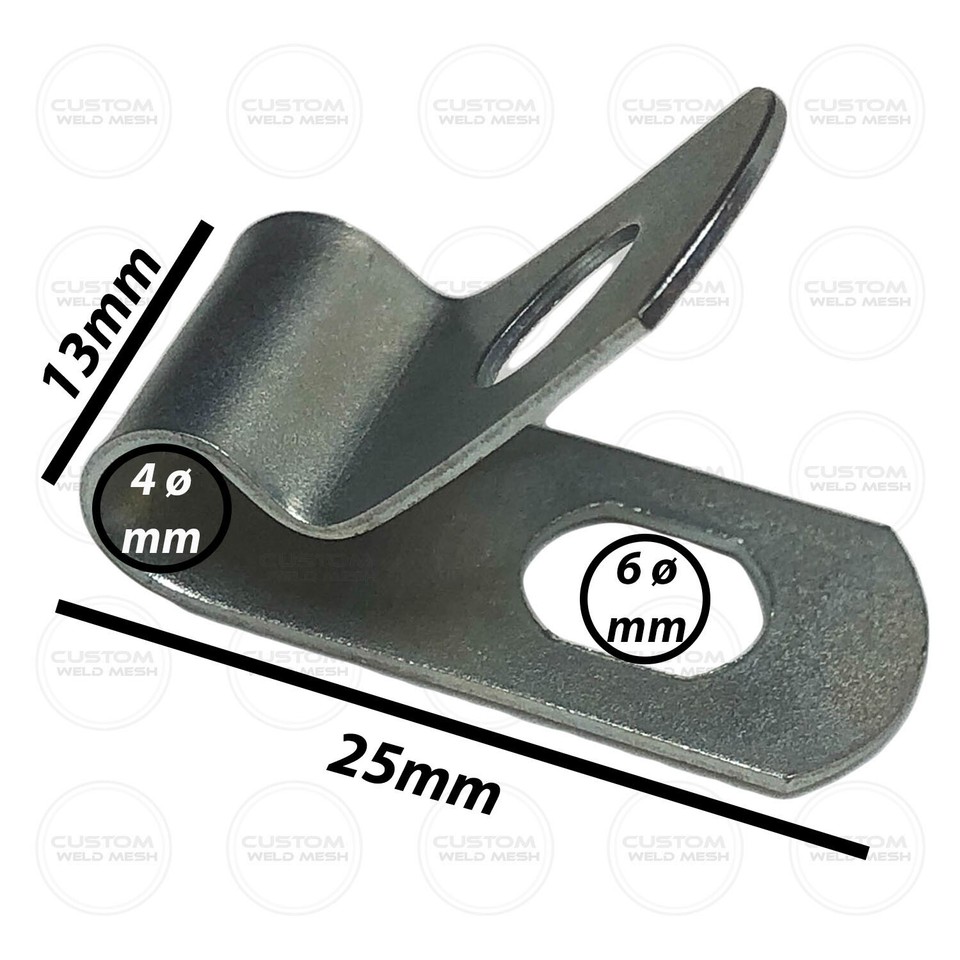 Wire Mesh Clip Galvanised Steel Screw Fixing Hole Welded Wire Mesh ...