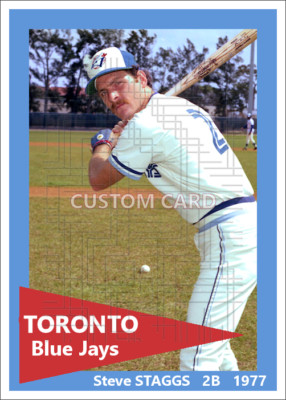 Steve Staggs - 1977 Toronto Blue Jays - 2.5 x 3.5 custom card (blank ...