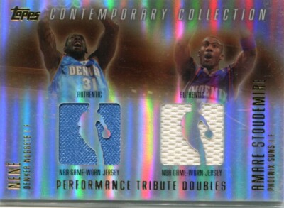 2003-04 Topps Contemporary - NENE / AMARE STOUDEMIRE - Dual Game Jersey ...