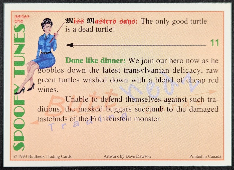 The Munsters Ninja Turtles 1993 Spoofy Tunes Parody Card #11 (NM) | eBay