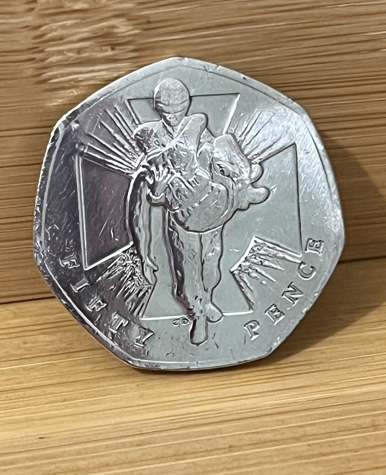 2006 Victoria Cross Heroic Acts Wounded Soldier 50P Fifty Pence UK Coin ...