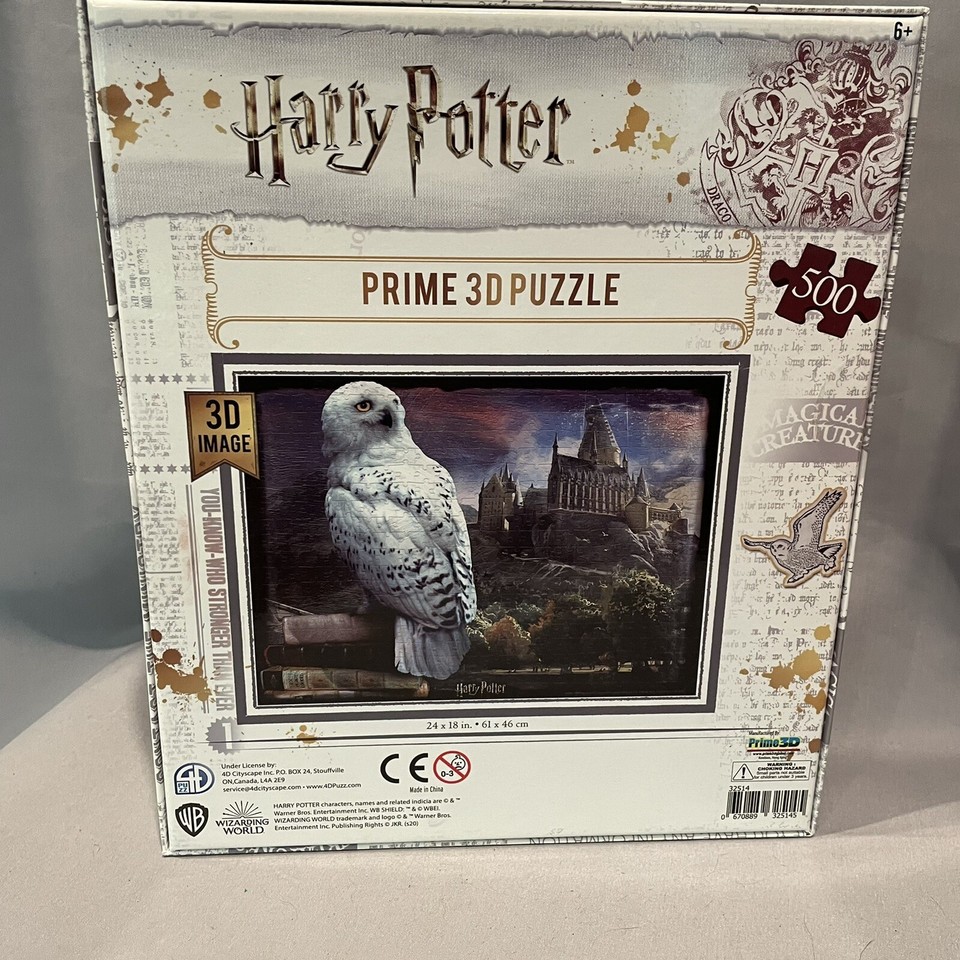 Harry Potter Wizarding World 500 Piece 3D Puzzle Hedwig and Hogwarts ...