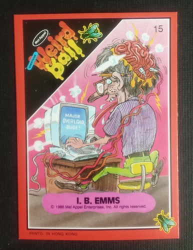 1986 Mel Appel Weird Ball Card L.B. Emms #15 | eBay