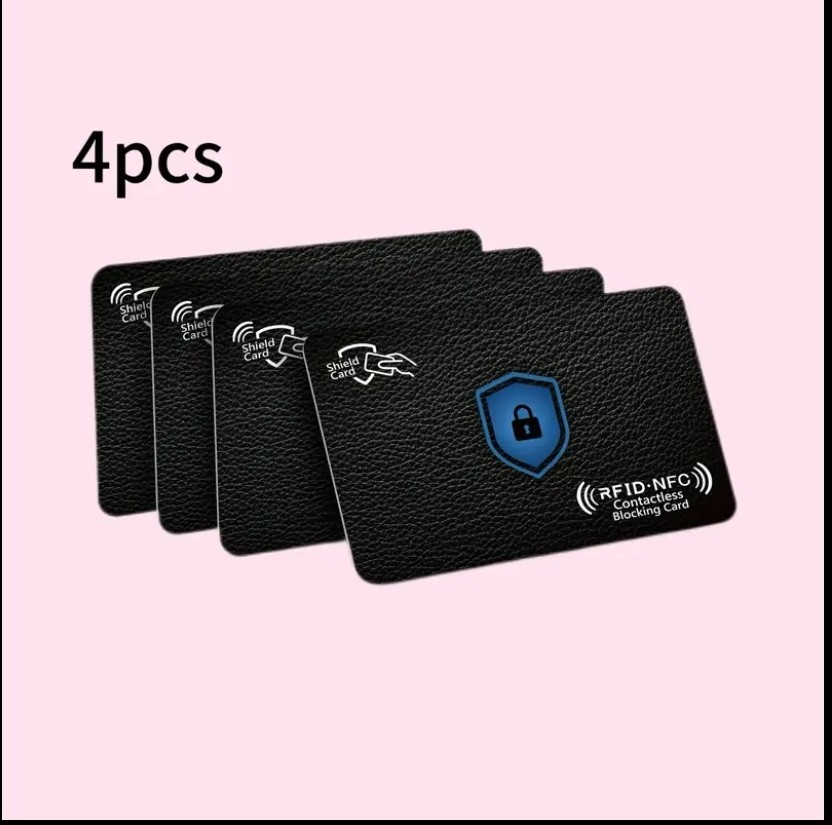 RFID Signal Blocking Cards. Credit & Debit Card Blocker Protector X 4 ...