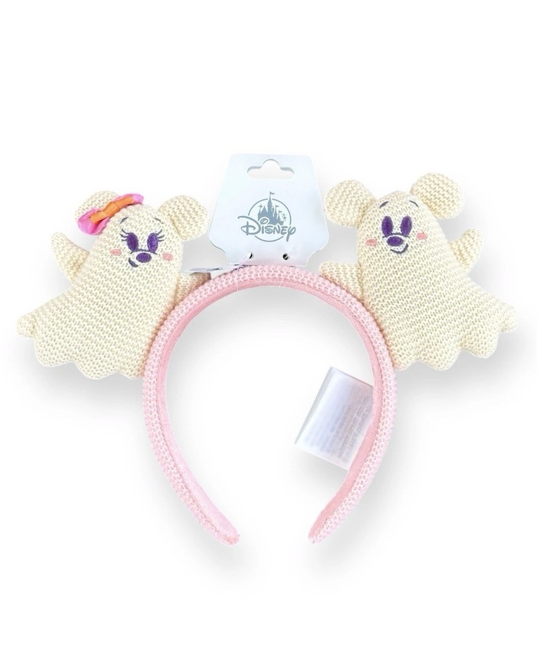 Disney Parks Halloween 2025 Mickey And Minnie Mouse Ghost Ears Headband ...