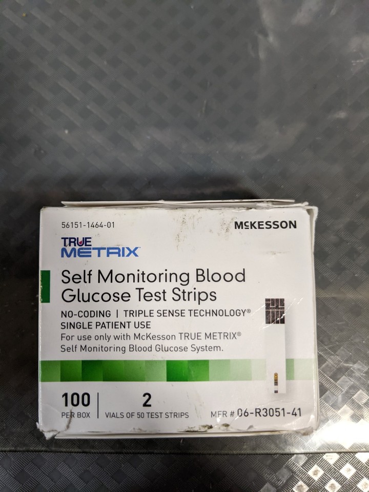 McKesson 06-R3051-41 True Metrix Self Monitoring Blood Glucose Test 100 ...