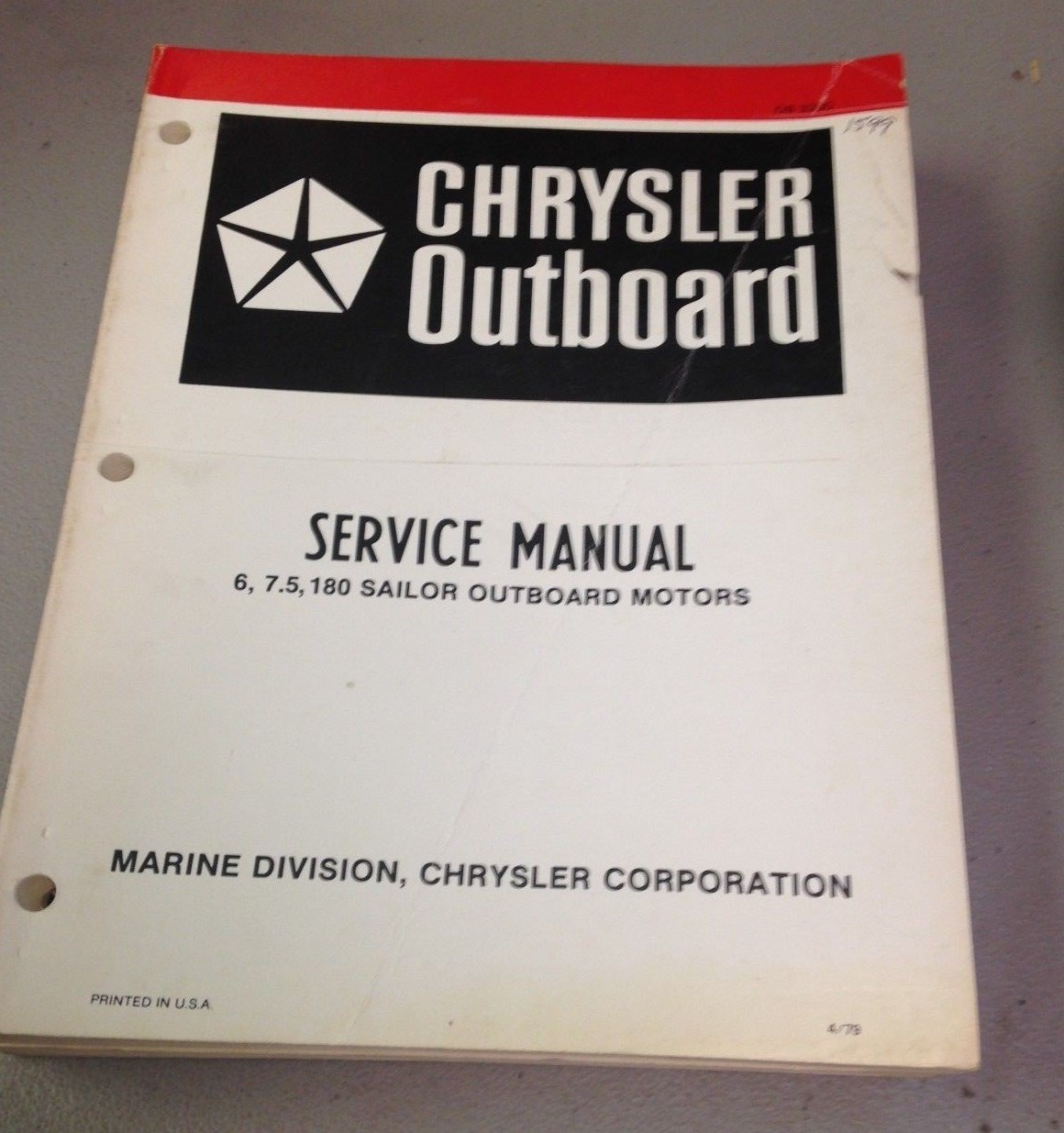 CHRYSLER OUTBOARD SERVICE MANUAL 6 7.5 180 SAILOR OUTBOARD MOTORS OB3330 for sale online | eBay
