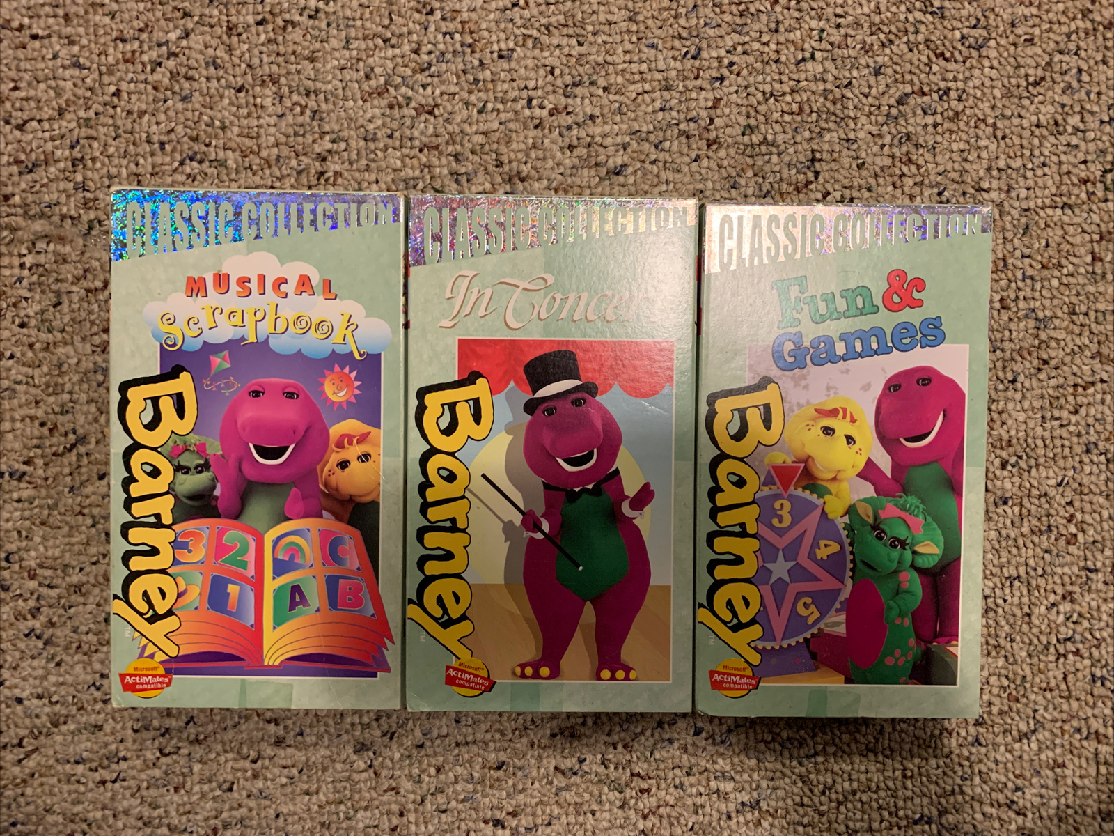 Barney’s Classic Collection VHS Fun & Games, In Concert, Musical ...