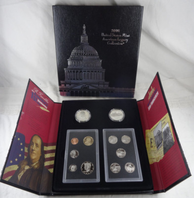 2006 US Mint American Legacy Collection Proof Set 2 Silver Dollars OGP ...