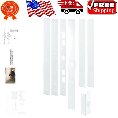 Steel Door Jamb Repair and Reinforcement Kit, White Powder-Coated ...