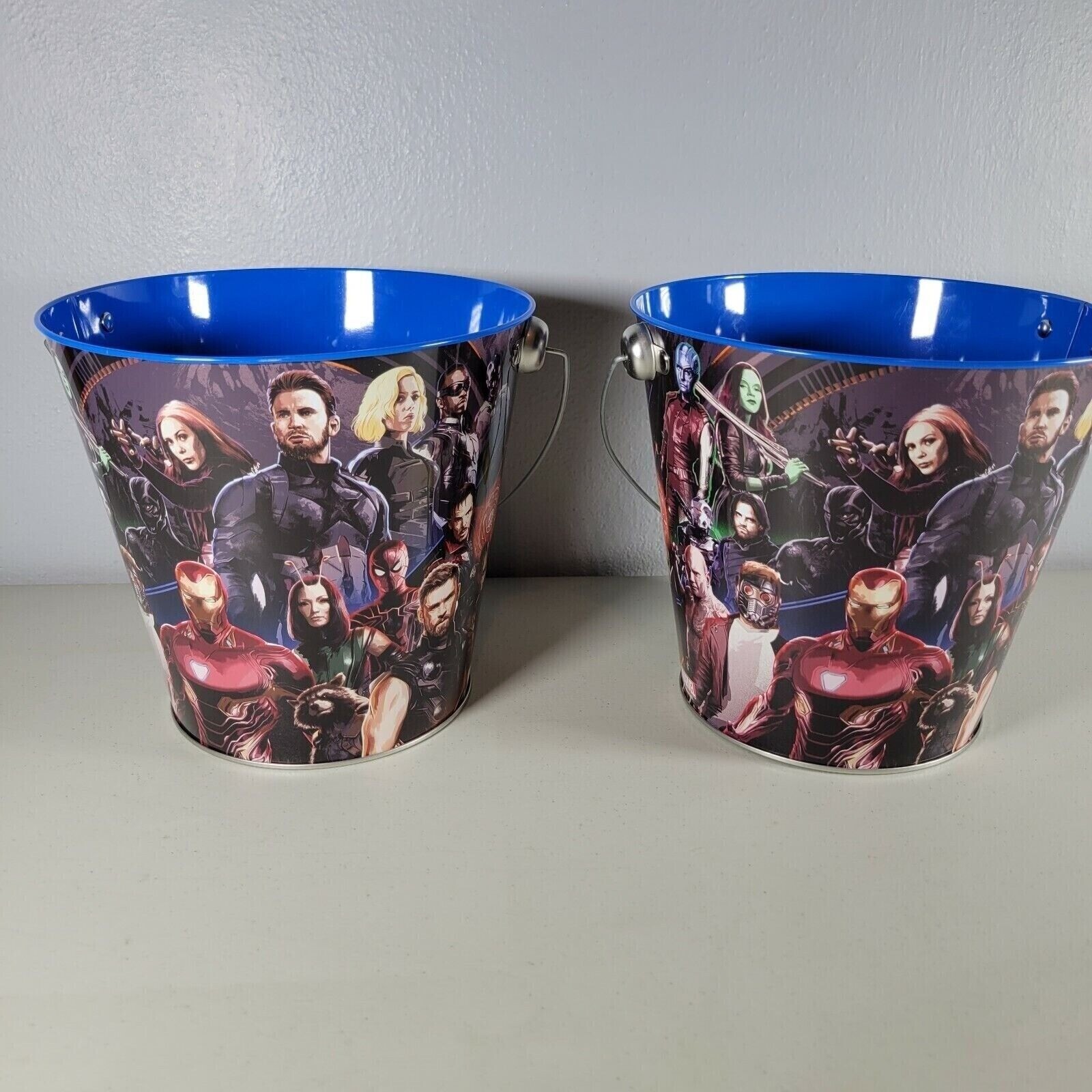 Marvel Avengers Pails Tin Buckets with Handle Lot of 2 | eBay