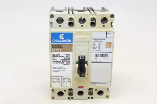 Challenger Circuit Breaker 100 Amp 3 Pole CF3100 CF 25K | eBay