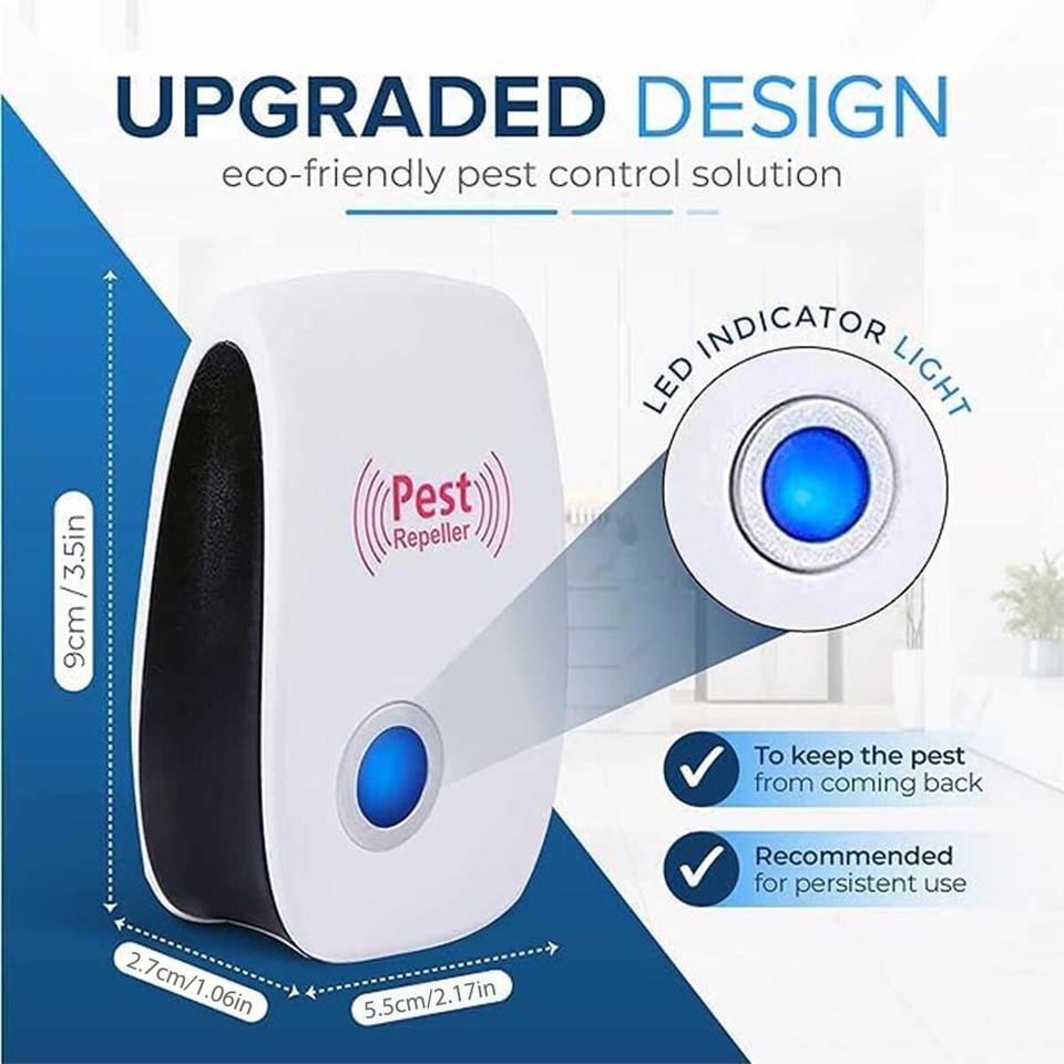 2025 Ultrasonic Pest Repeller Control Electronic Repellent BUG Mice Rat ...