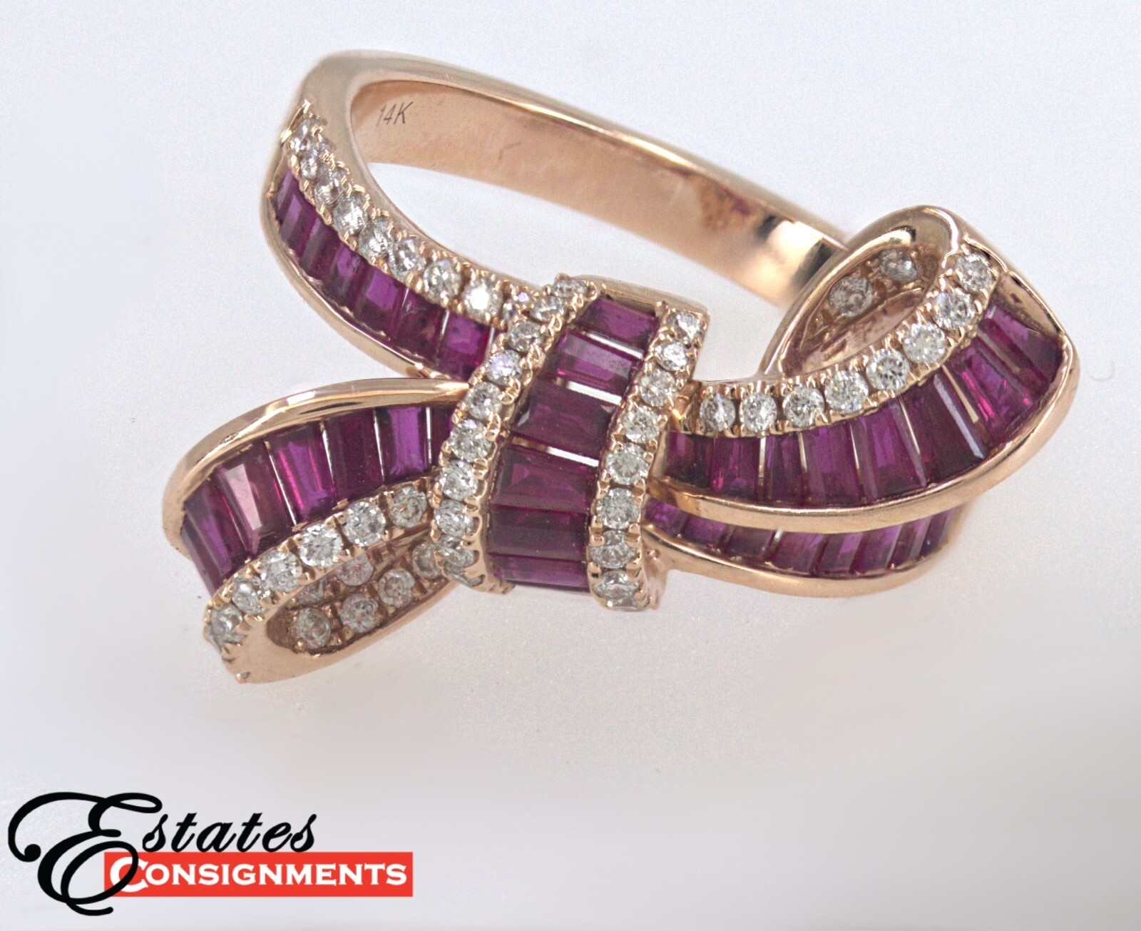 EFFY Ruby, Diamond, 14K Rose Gold Royale Ring - Gem
