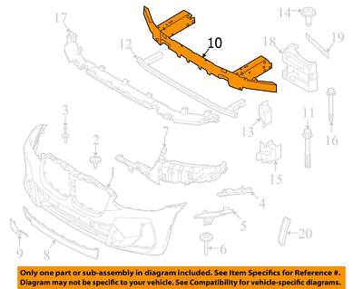 BMW OEM 22-24 X3,X4 Front Bumper Grille Bumper Components-Impact Bar ...