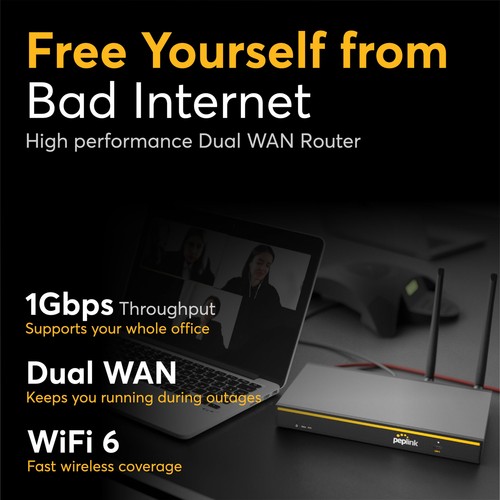 B-One Gigabit Dual WAN WiFi Router for Wireless Internet | 1GBps ...