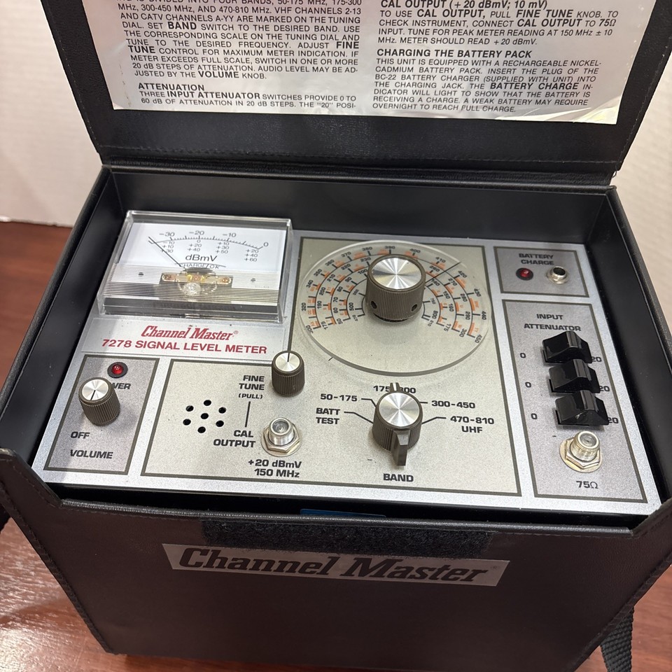 Channel Master 7278 Signal Level Meter ***Untested | eBay