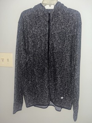 Burlebo Blaze Tech Zip Up Jacket Mens Large Black Gray Fleece New ...