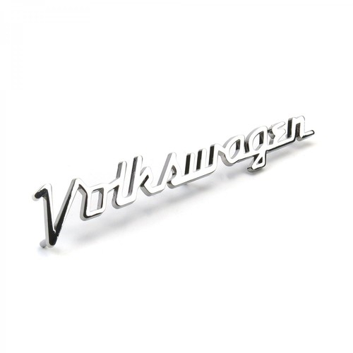 Vintage Style Chrome Volkswagen Script Emblem VW Bug Bus Ghia Type 1 ...