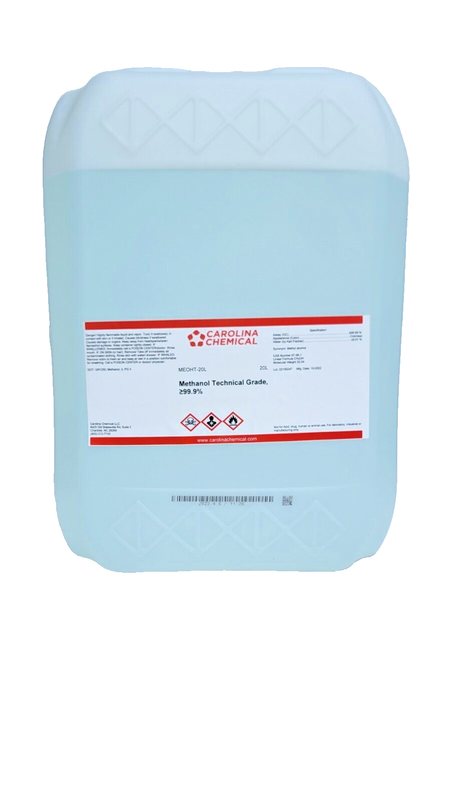 Methanol Methyl Alcohol Technical Industrial Grade ≥99.9% 20 Liters 5 ...