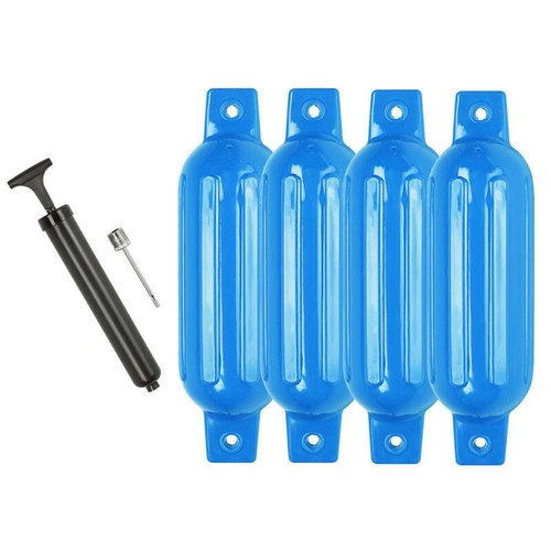 4PCS 6.5" X 23" Boat Fender Vinyl Marine Ribbed Inflatable Dock Bumper ...