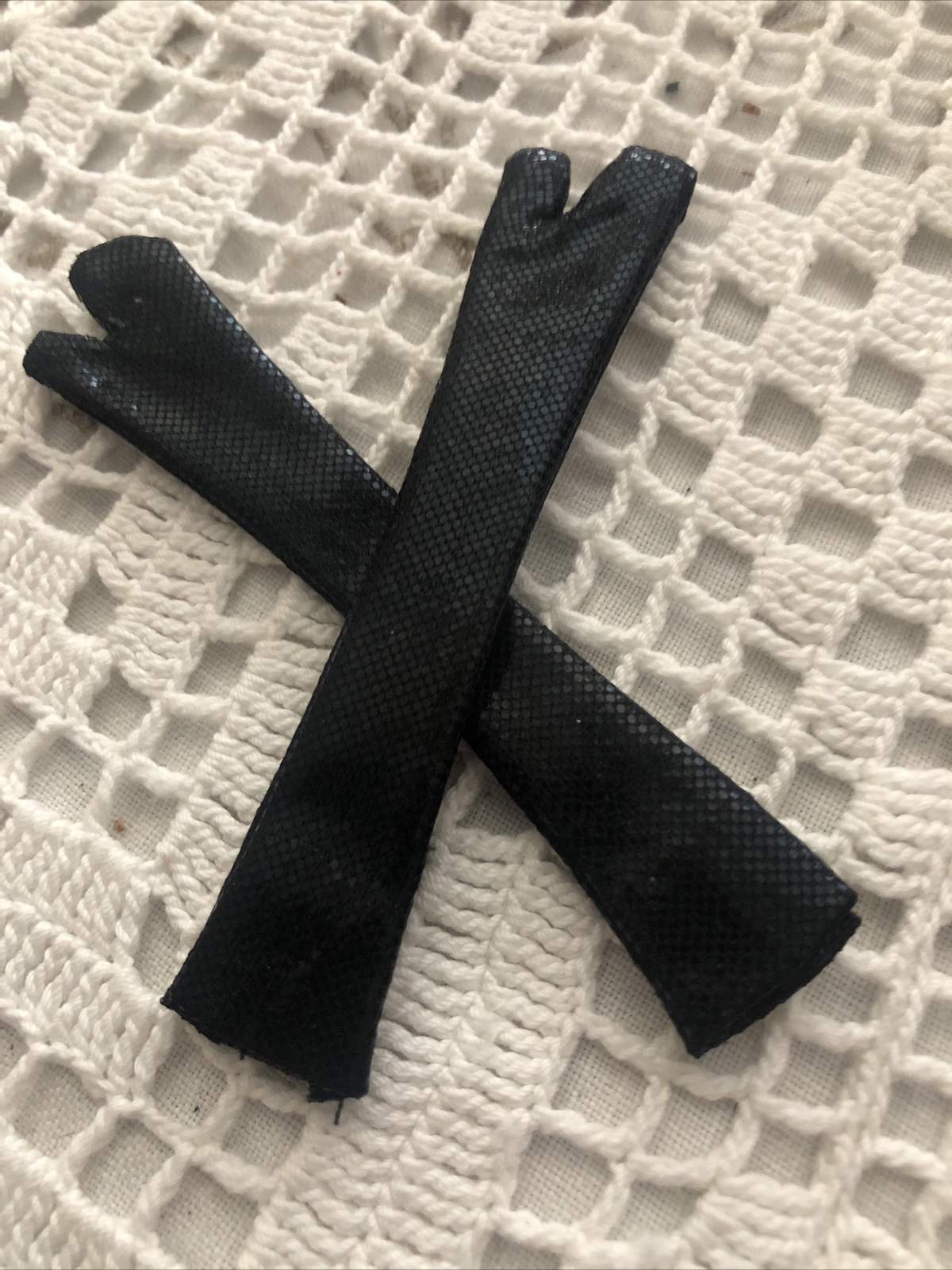 Fit BARBIE DOLL GLOVES Black Metallic Opera Stretch🌹 | eBay