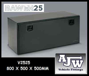 BAWER V2525 STEEL TOOLBOX BLACK 800MM STORAGE BOX SIDE LOCKER HGV TRUCK ...