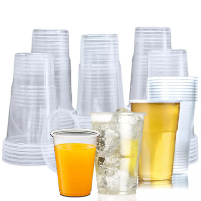 Drinking Cups Half Pint Plastic Glasses Juice Beer 10oz 20oz Reusable ...