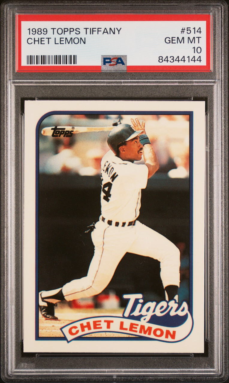 1989 TOPPS TIFFANY #514 CHET LEMON TIGERS PSA 10 B3793379-144 | eBay