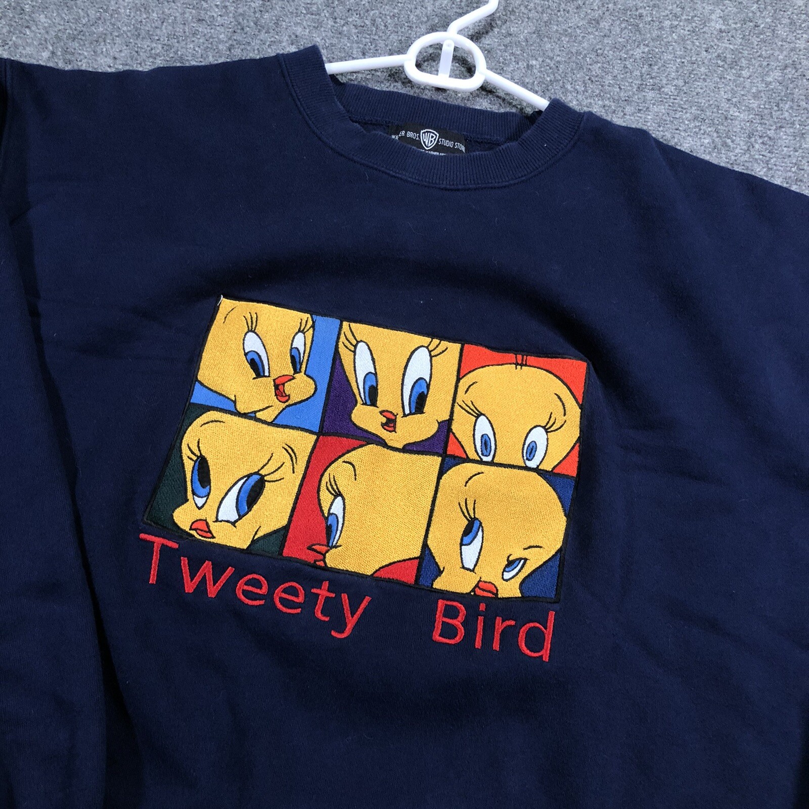 Vintage 1995 Warner Bros Studio Tweety Bird Sweater S… - Gem