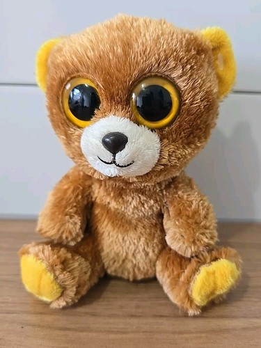 Ty Beanie Boo Honey Bear Rare solid eye beanie boo 2012 Brown Yellow 6 ...