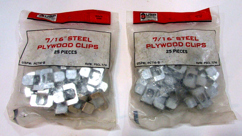 50 New 1990's USP Structural Connectors 7/16" Steel Plywood Clips (2 ...